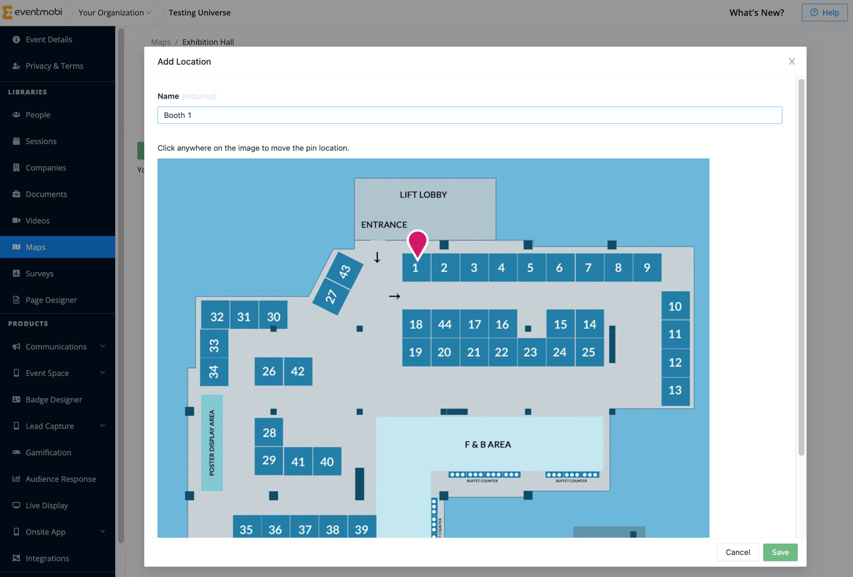 Maps: Guide Attendees with Linked Maps for Sessions, Companies, and Beyond