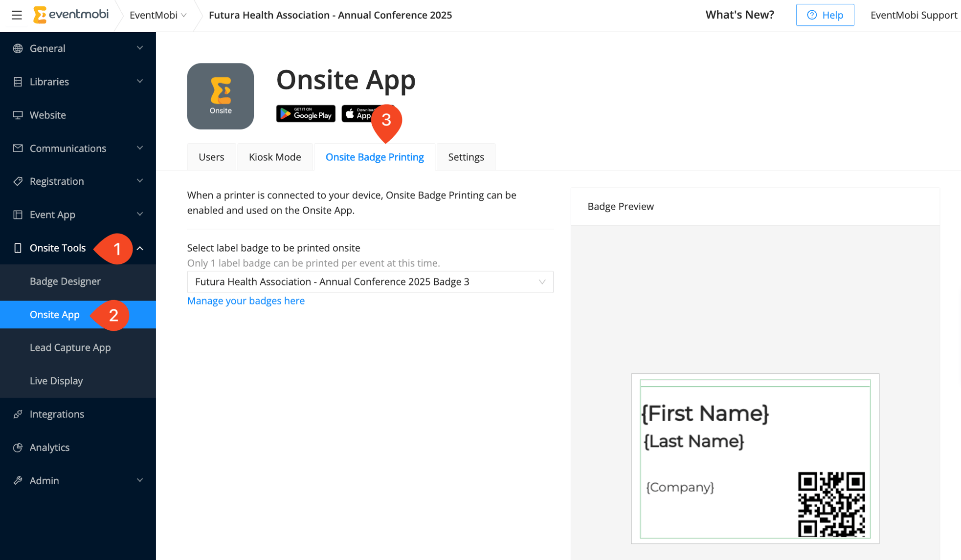 How To Print Badges for Your Onsite Event