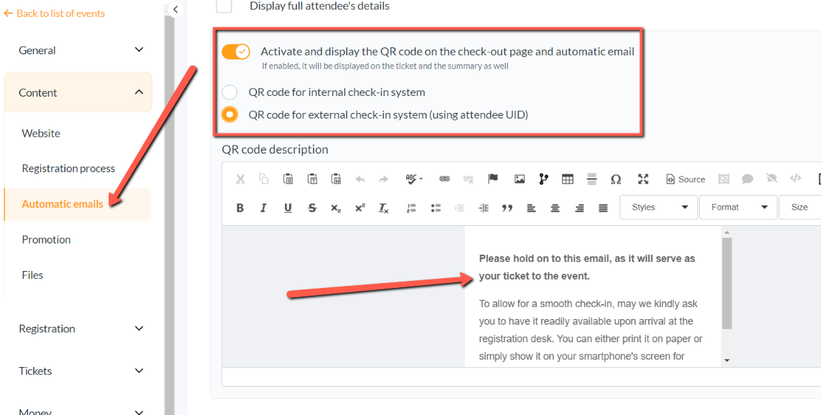 Check-in Codes - Registration to Event App