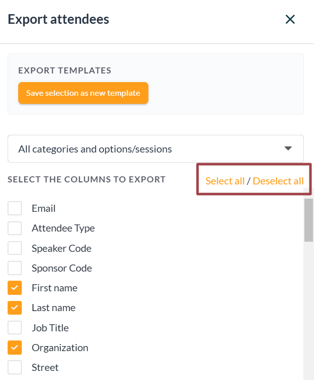 How To Export Attendee Information