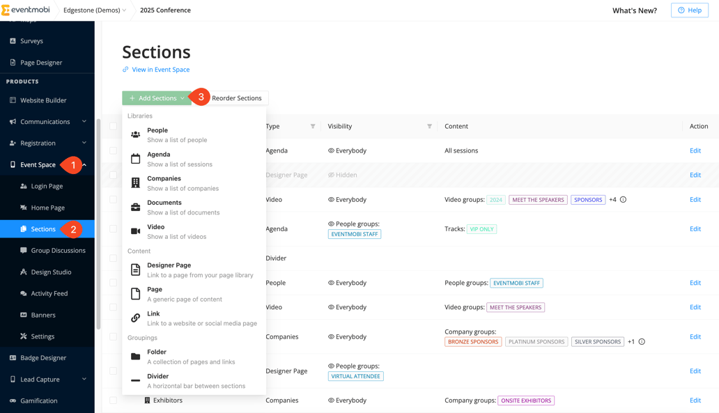 Learn How To Create and Manage Sections