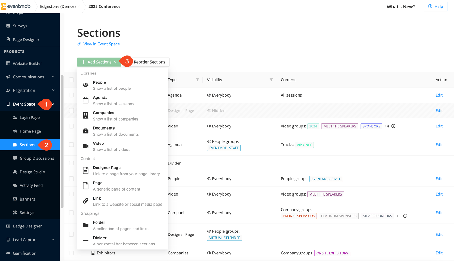 Learn How To Create and Manage Sections