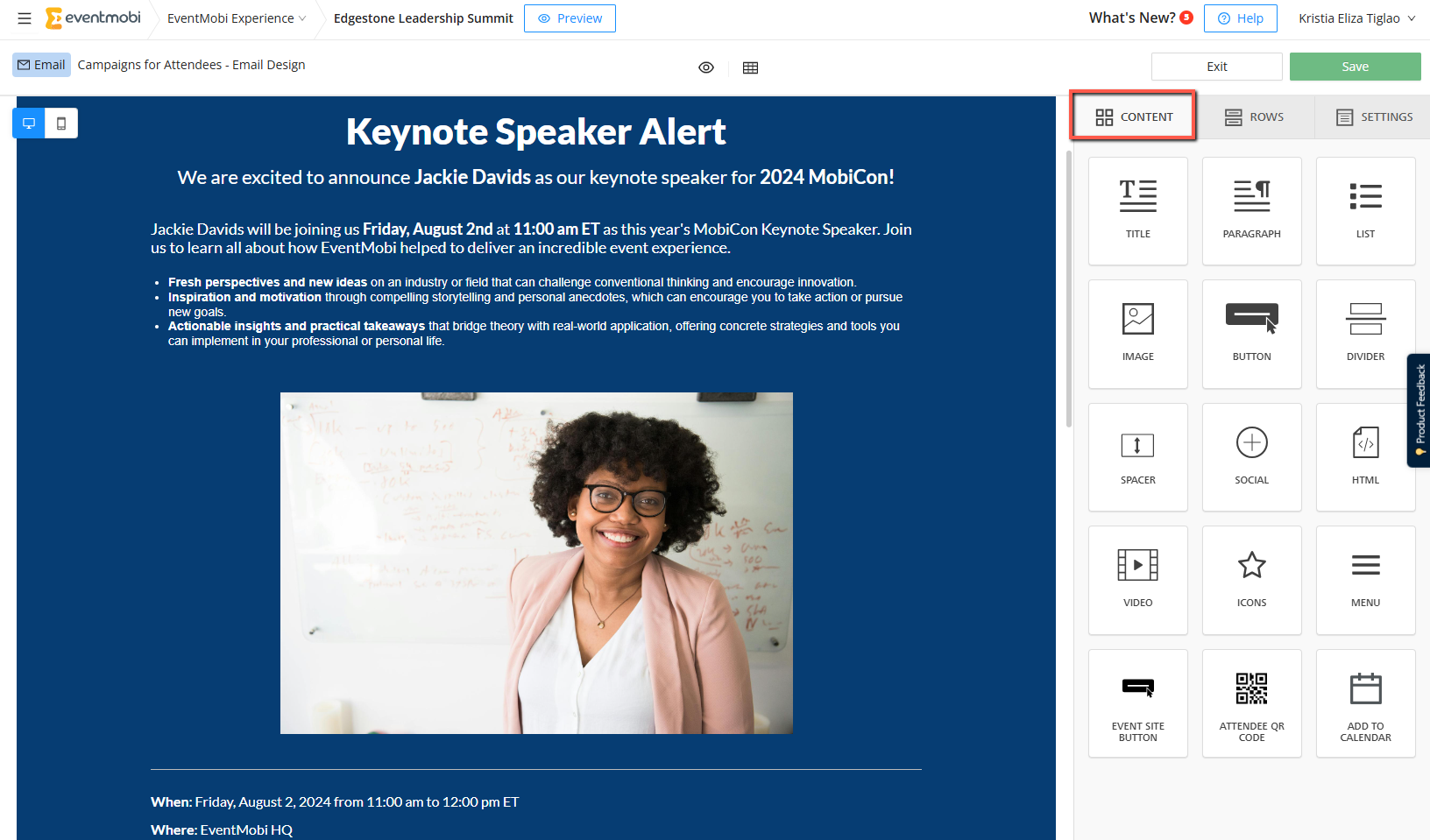 Sending Communications to your Attendees