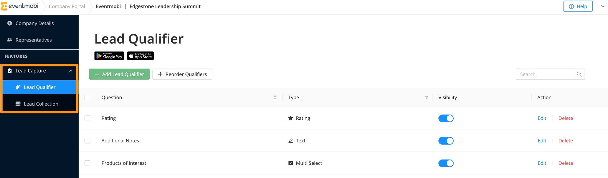 Lead Capture App Login Support